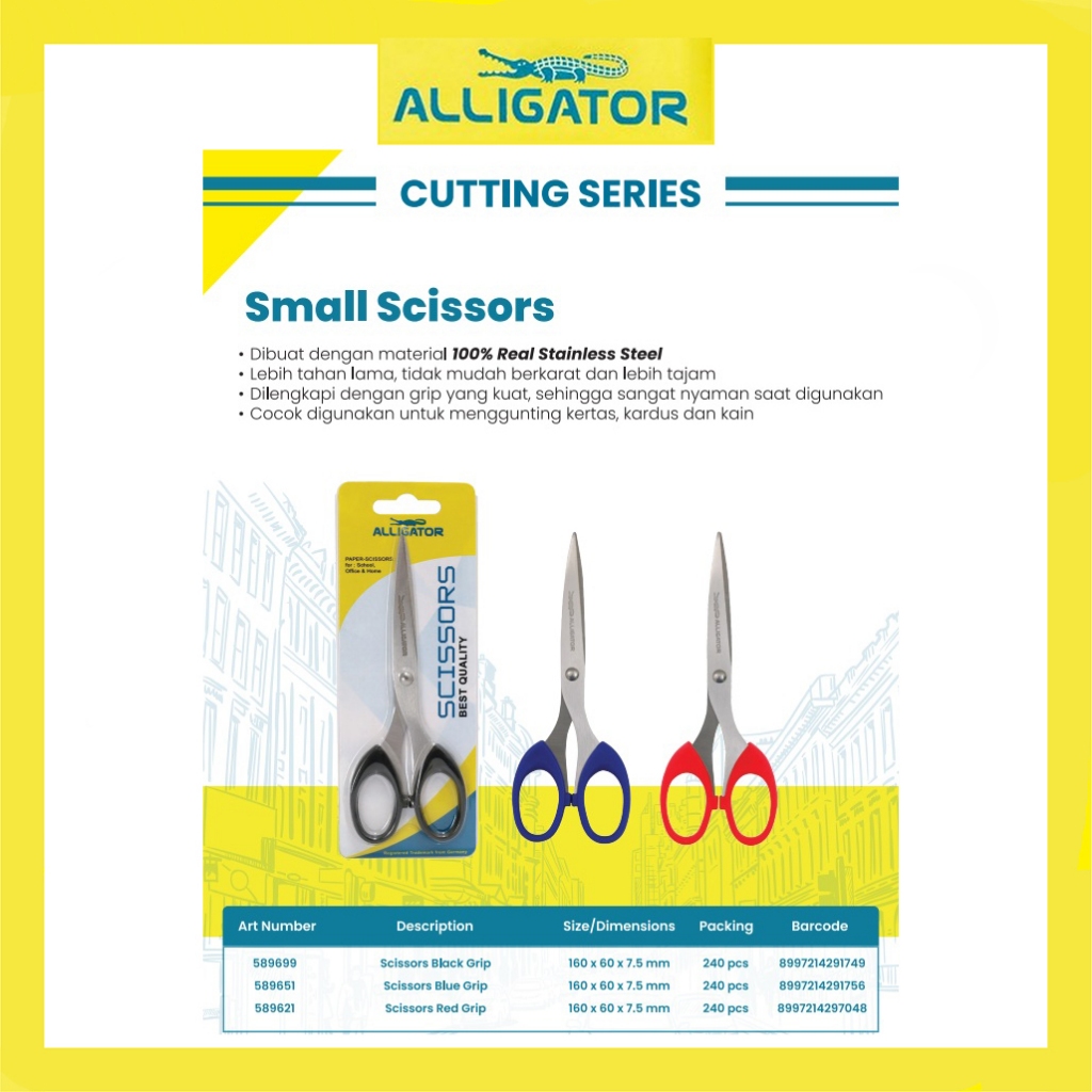 Jual Gunting Alligator Kecil Stainless Steel / Small Scissor / Grip ...