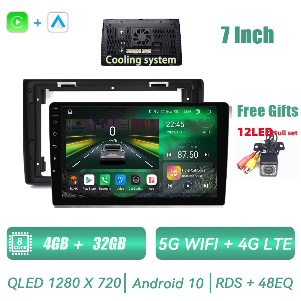 Jual Monqiqi 4GB+32GB Universal Head Unit Android 7/9/10 Inch 12 Radio Stereo Mobil 4+32GB ROM ...