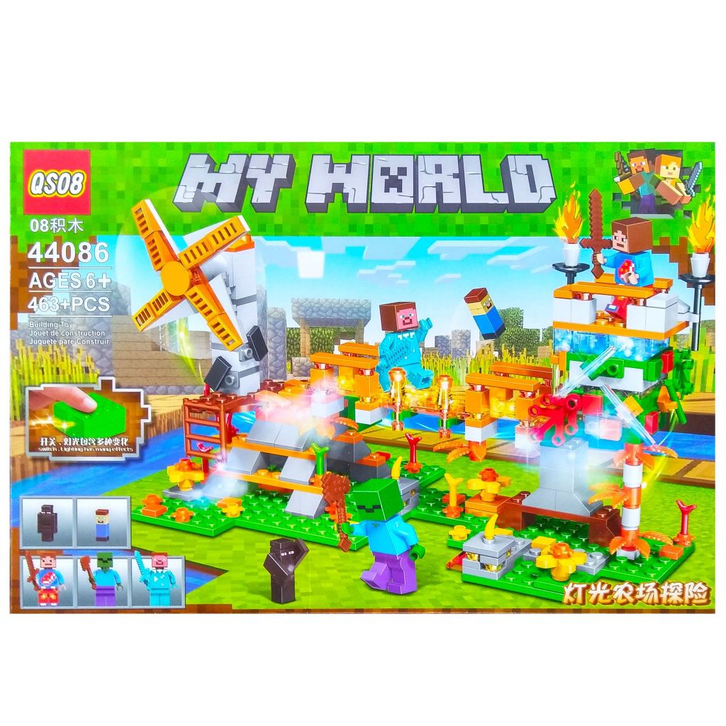Jual MAINAN BLOK MINECRAFT MY WORLD CRAFT KINCIR MARKAS BLOCK BRICK ...