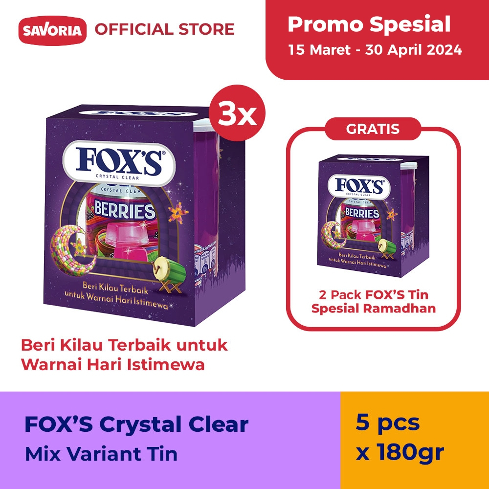 Jual [Special Ramadhan] FOX'S Tin Mix Variant 5 Pcs x 180g | Shopee ...