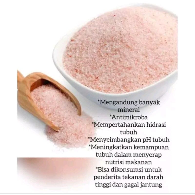 Jual Garam Himalaya (Pink Salt) Pure 100% Organic HALAL superfood 1KG ...