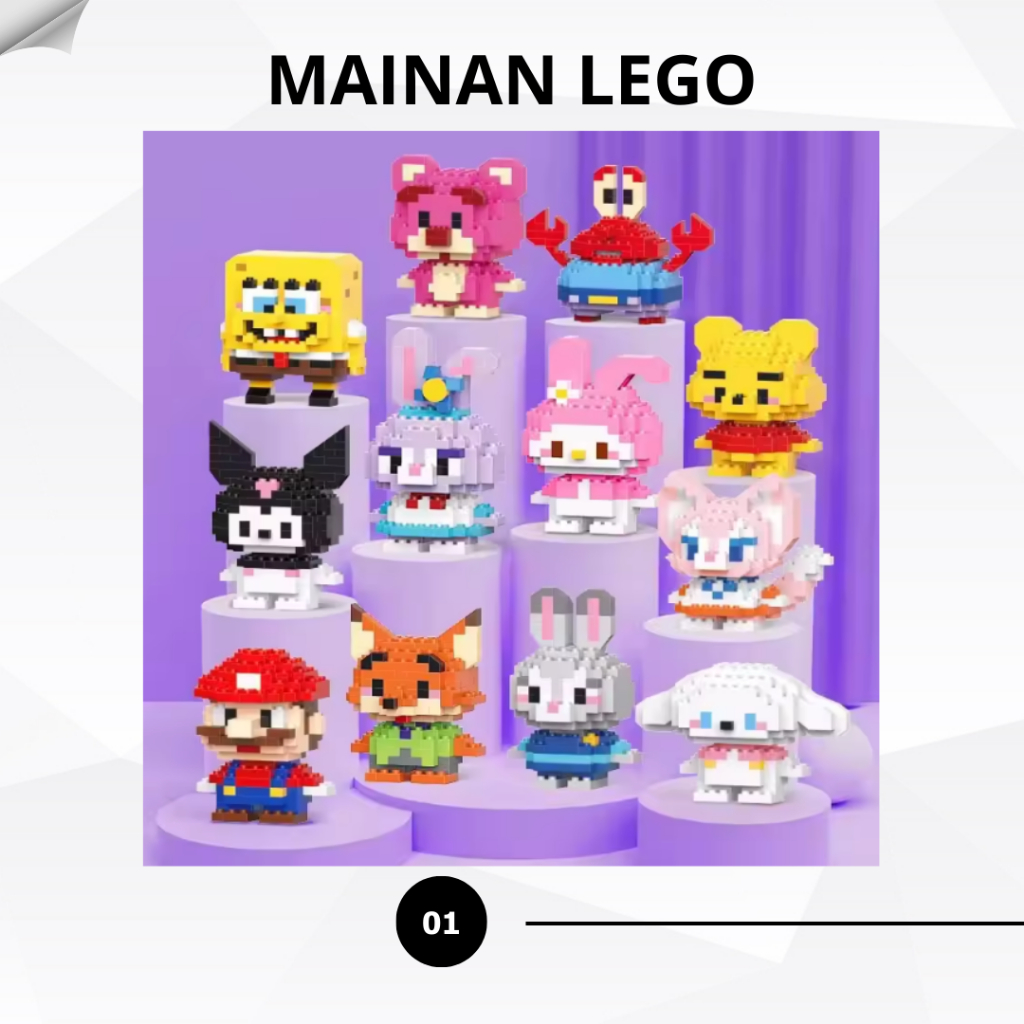 Jual Bricks Karakter Anak Permainan Blok Mainan Anak Permainan Bricks ...