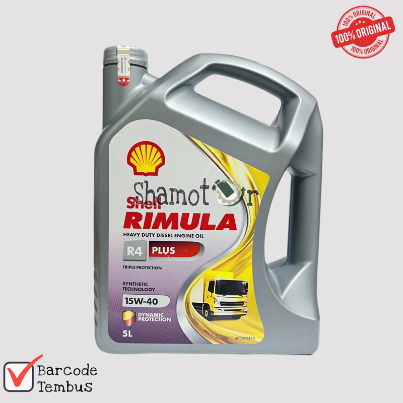 Jual Oli Shell Rimula R4 PLUS 15W-40 5 Liter. Oli Mesin Diesel ...
