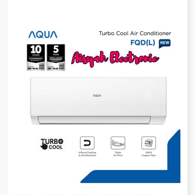 Jual AC AQUA 1/2 AQA-KCR5FQAL 1/2 PK GARANSI 10 TAHUN | Shopee Indonesia