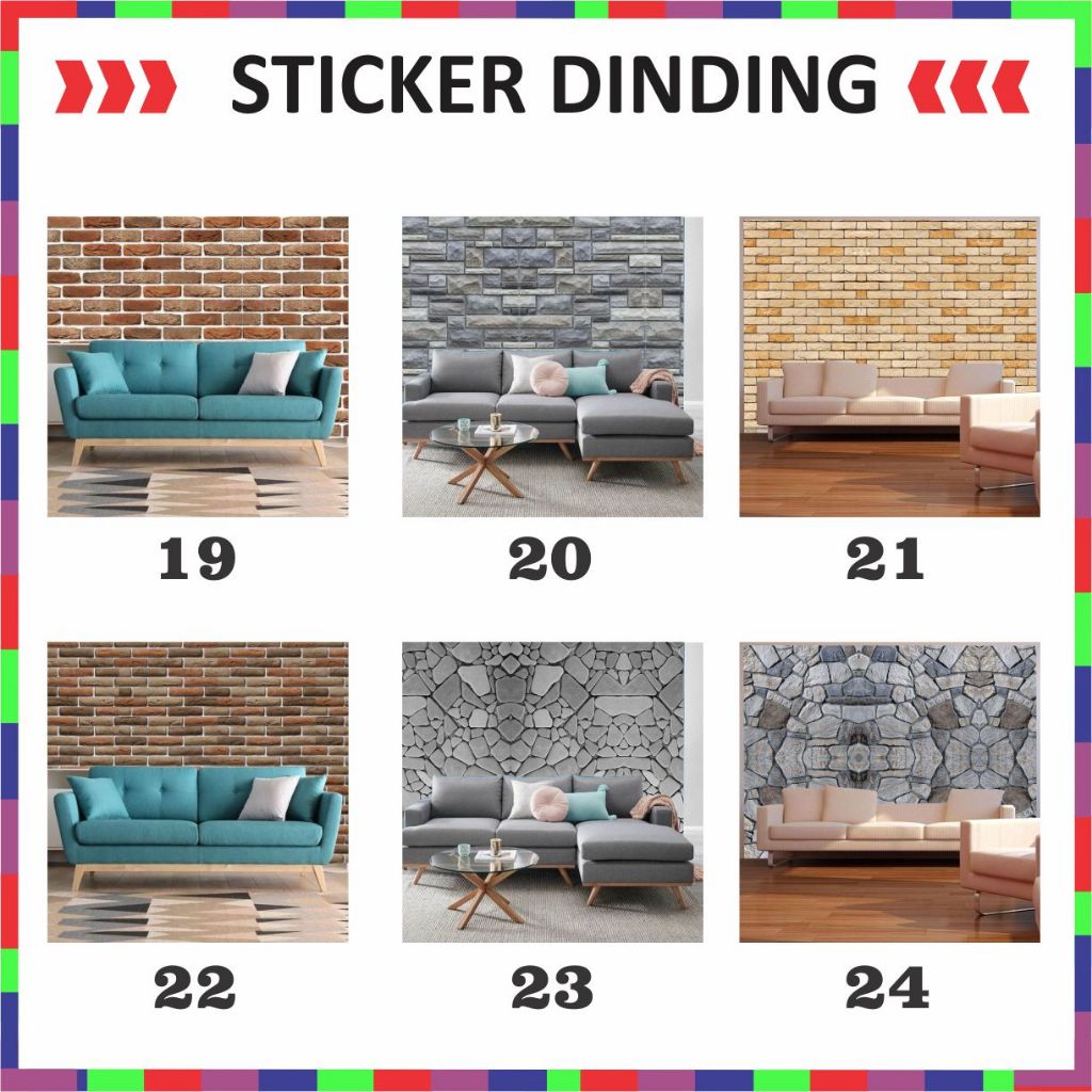 Jual Stiker Wallpaper Dinding Custom 3D Murah Best Price Variasi Motif ...