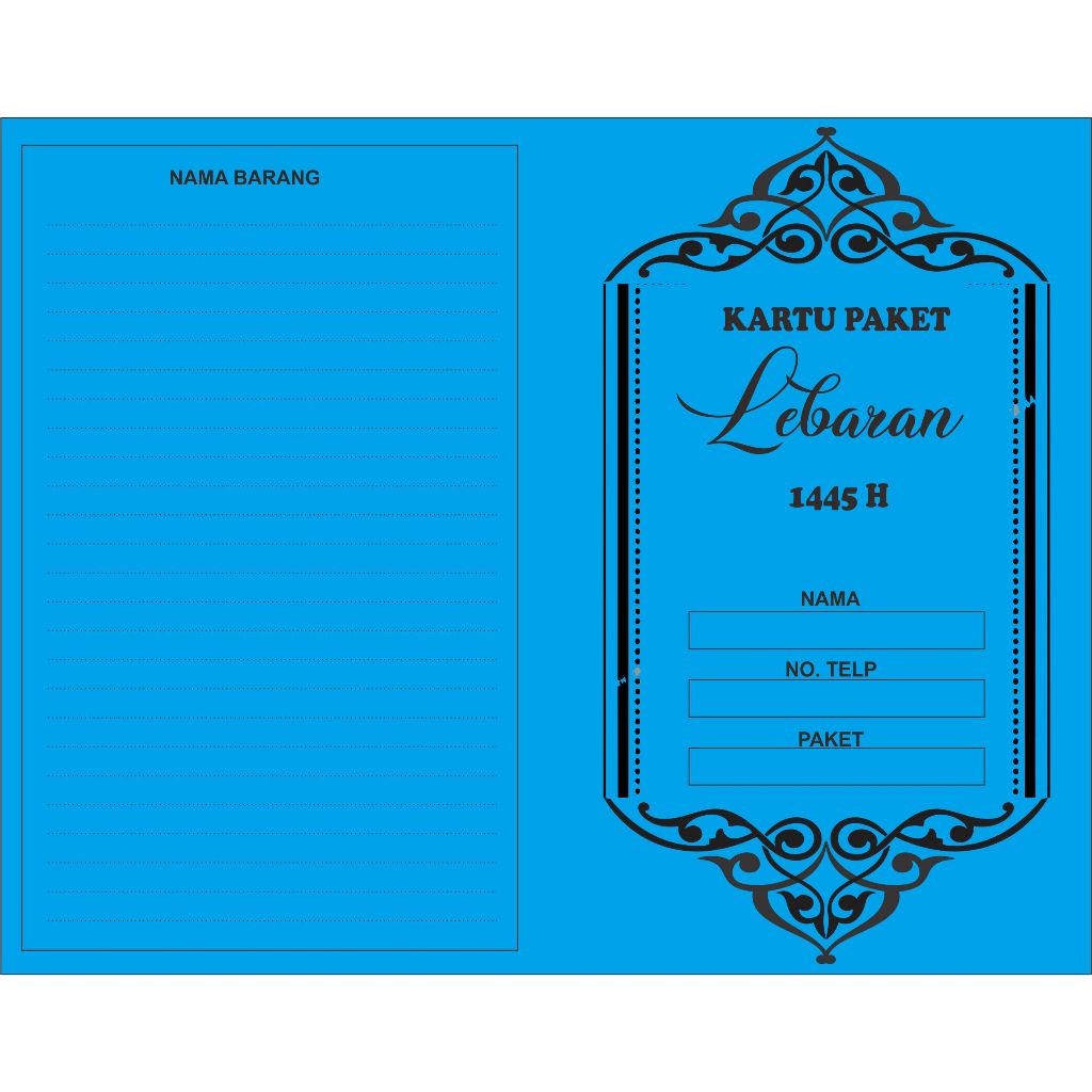 Jual KARTU PAKET LEBARAN /KARTU PAKET LEBARAN JUMBO/KARTU ARISAN ...