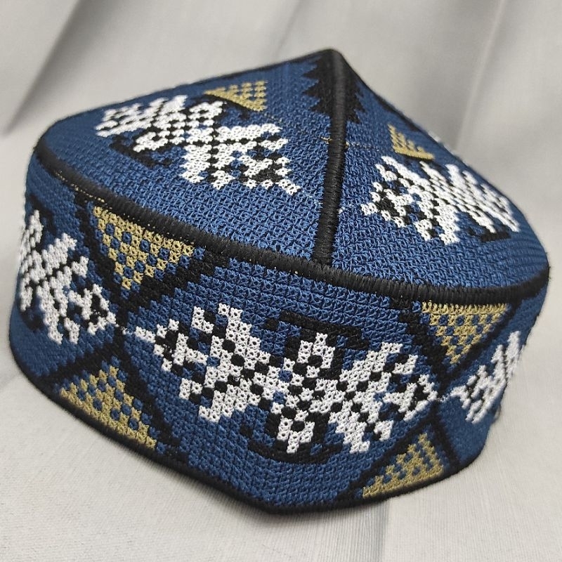 Jual PECI PAKISTAN MOTIF FULL BORDIR KOPIYAH PAKISTAN SONGKOK HITAM ...