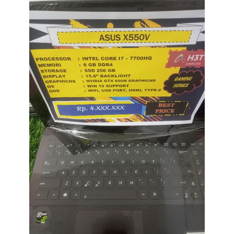 Jual LAPTOP MURAH ASUS X550V / I7 - 7700HQ / 8 / 256 / GTX 950M (2943 ...