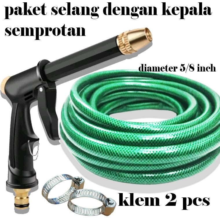 Jual Paket Selang Air 3 Meter Selang 5/8 Inch - Set Alat Cuci Motor ...