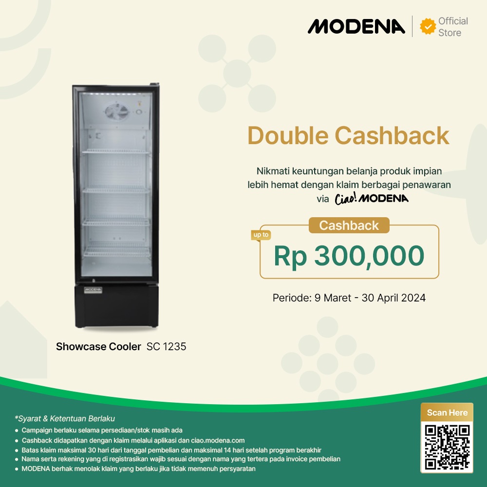 Jual MODENA Showcase Cooler - SC 1235 | Shopee Indonesia