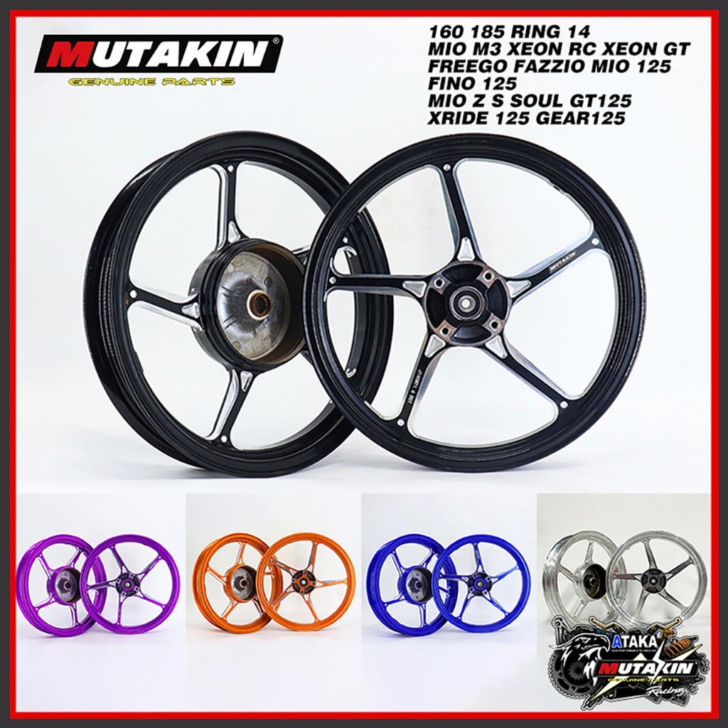 Jual MUTAKIN racing pelek 160 185 ring 14 VELG AK55 Mio M3 Xeon RC XEON GT freego FAZZIO Mio 125 ...
