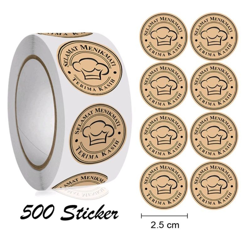 Jual ROLL Stiker Selamat Menikmati Mini Coklat kode S1 | Stiker Makanan ...