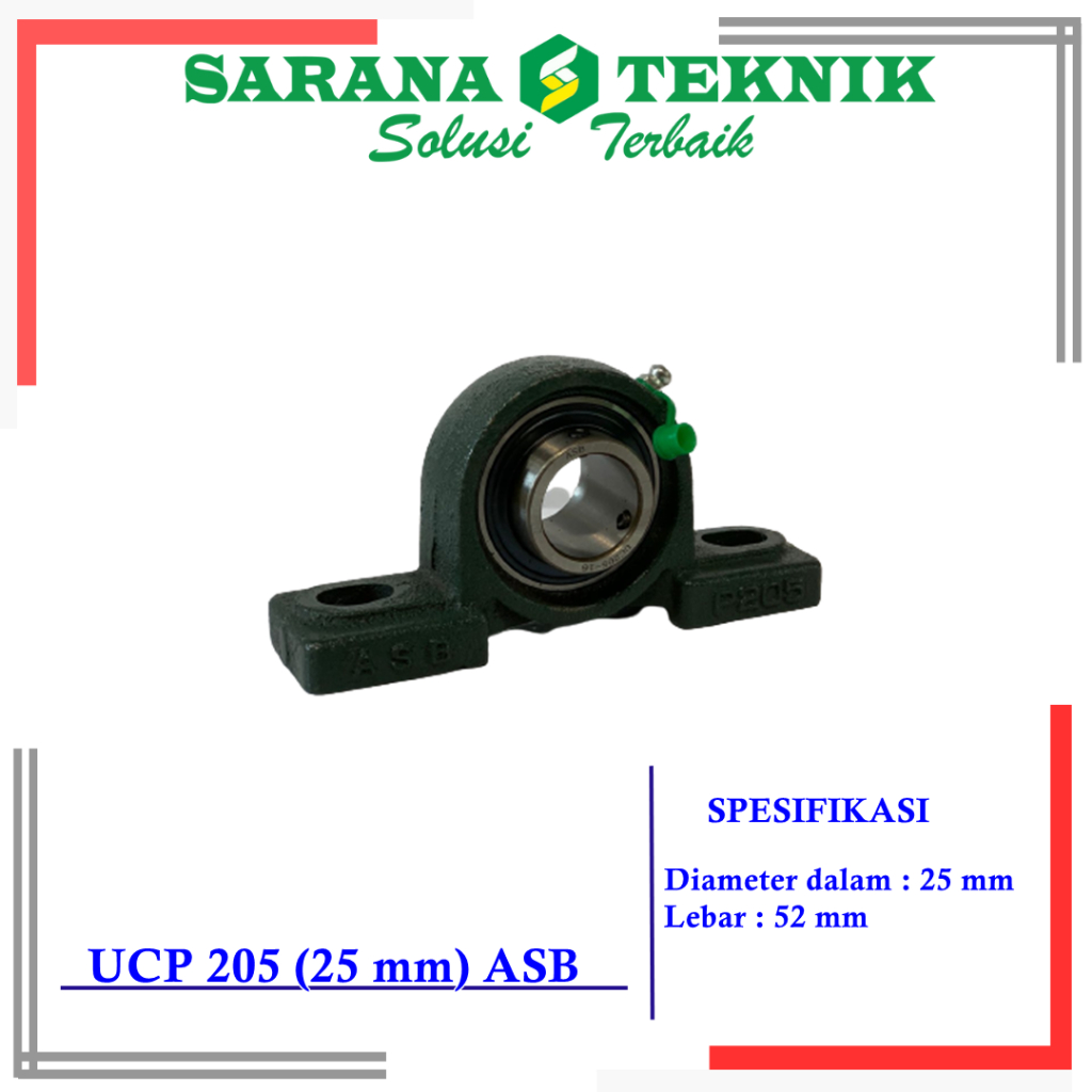 Jual PILLOW BLOCK / BEARING DUDUK UCP 205-16 ( 25 mm ) ASB ORIGINAL | Shopee Indonesia