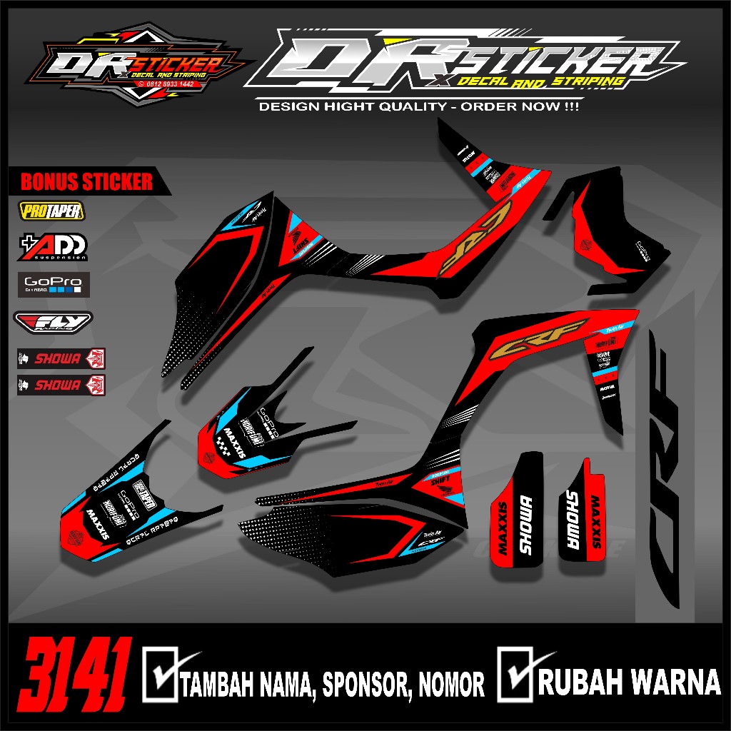Jual STIKER STRIPING CRF 150 L SEMIFULL DESAIN RACING - STRIPING CRF ...