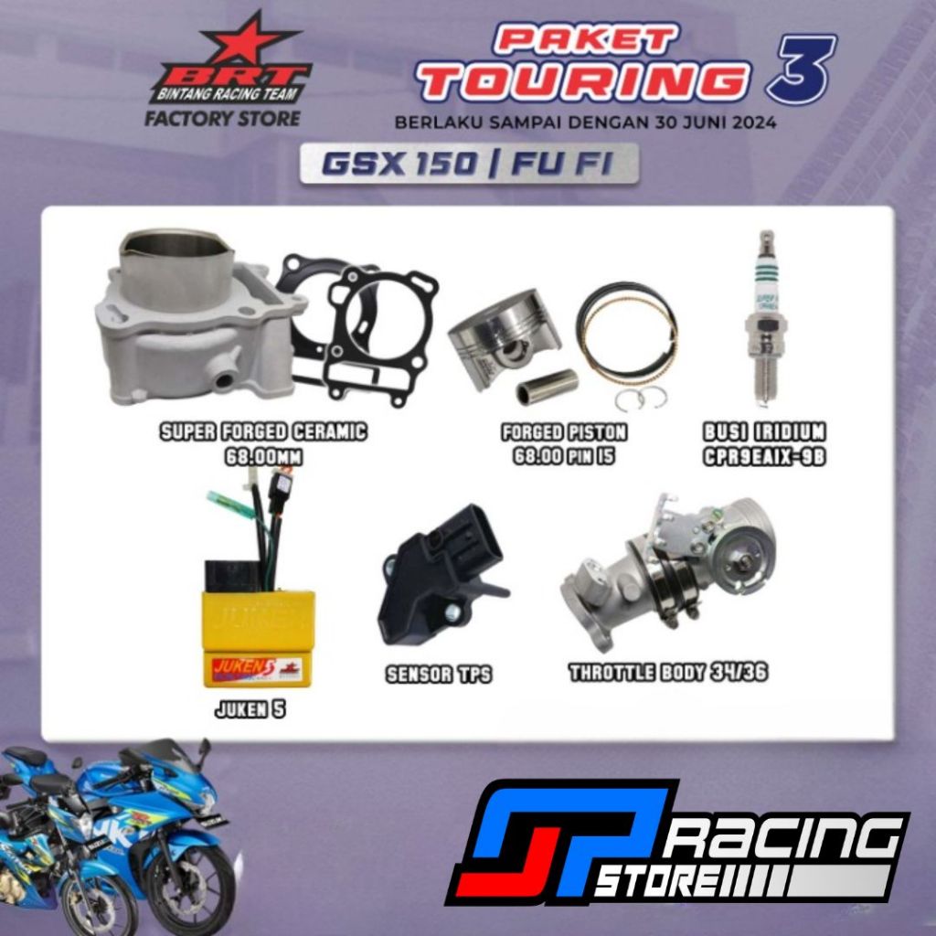 Jual Paket Bore UP GSX 150 - FU FI - Block Piston - Juken 5-Throttle ...