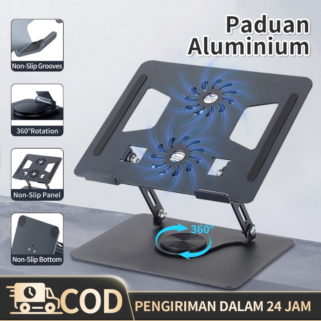 Jual Stand Laptop aluminium 360° Portable Rotatable Bisa Dilipat ...