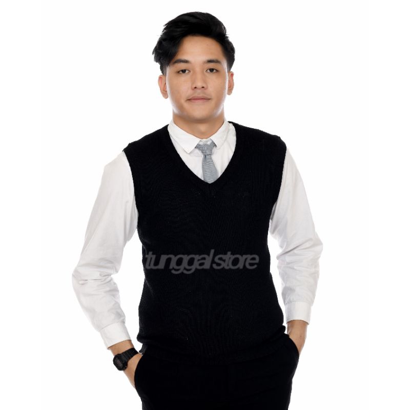 Jual Rompi Pria Rajut Korea Vneck Knit Vest Rompi Rajut Pria, | Shopee ...