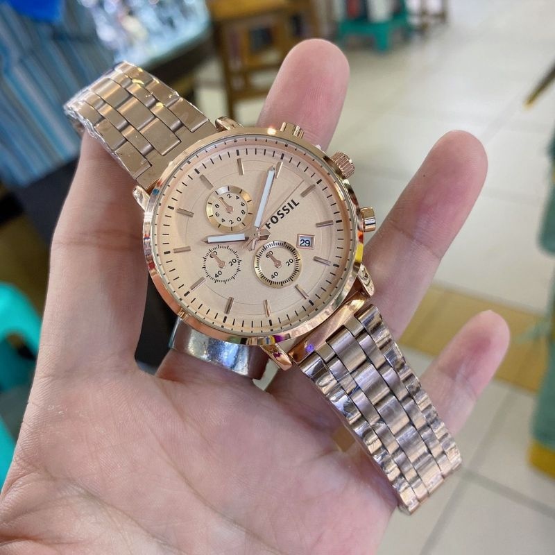 Jual ( BISA COD ) JAM TANGAN WANITA FOXXIL RANTAI STAINLESS TANGGAL ...