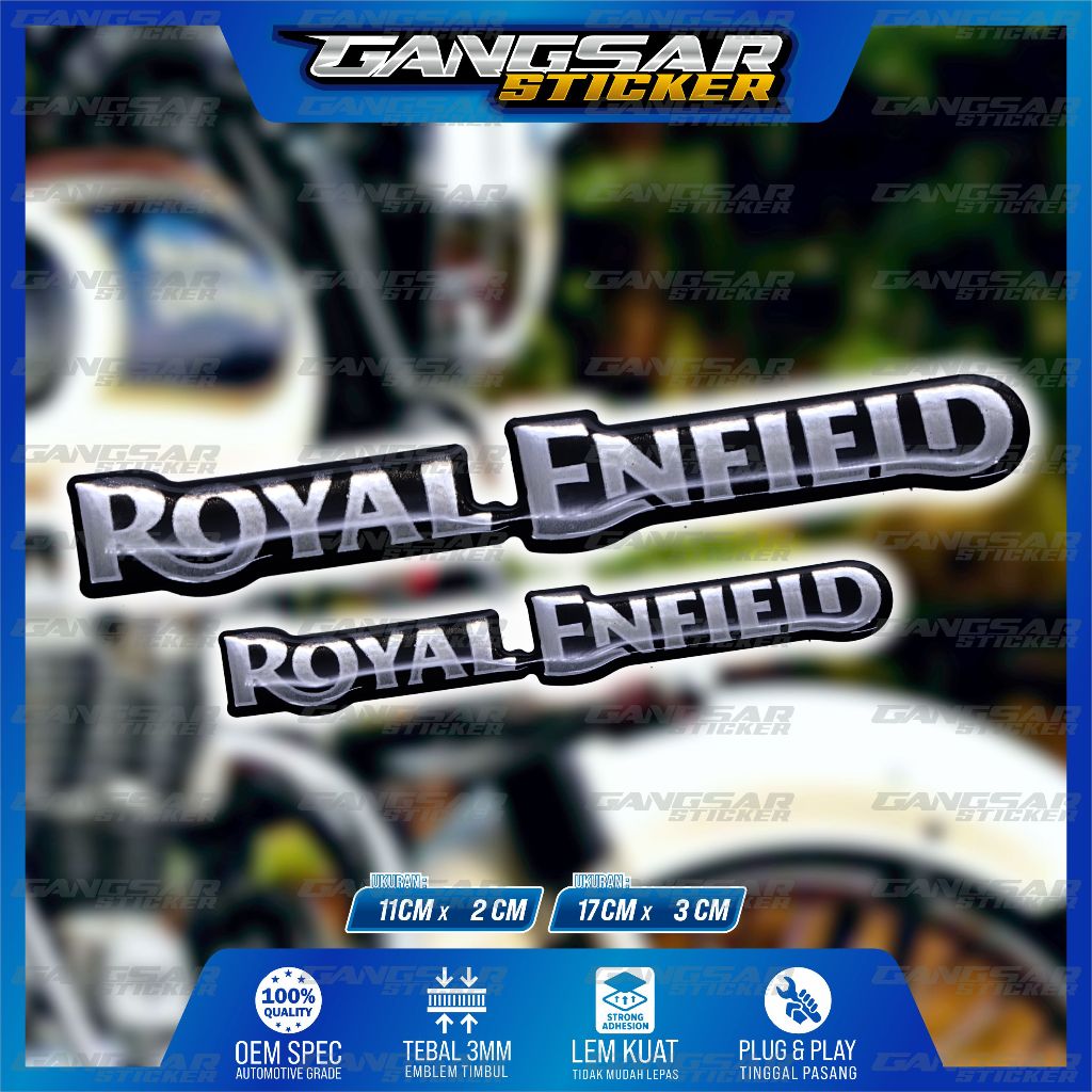 Jual Emblem logo royal enfield / emblem timbul royal enfield / sticker ...