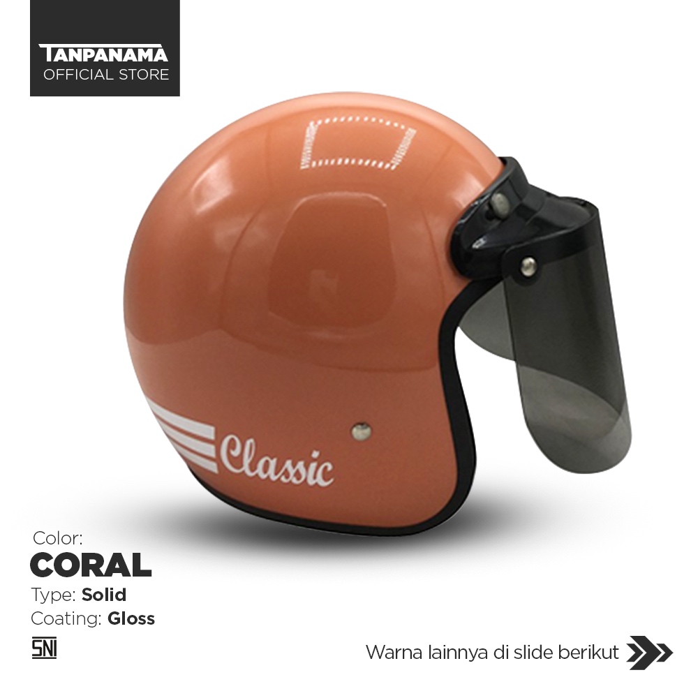 Jual Tanpanama Helm - Helm Bogo Classic / Helm Bogo Dewasa Warna Coral ...