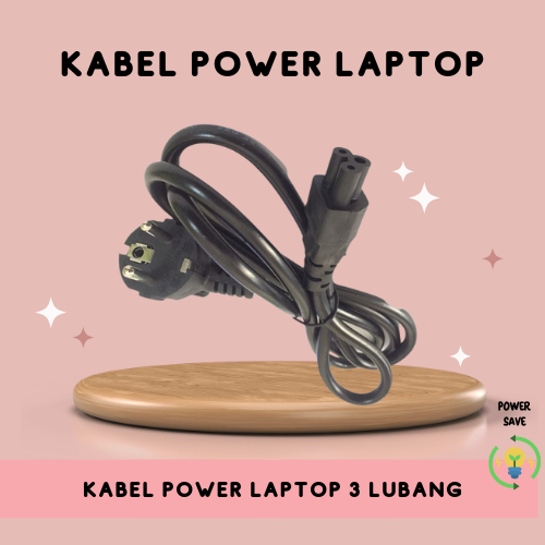 Jual KABEL POWER LAPTOP/KABEL POWER LAPTOP PORT LISTRIK 3 LUBANG ...