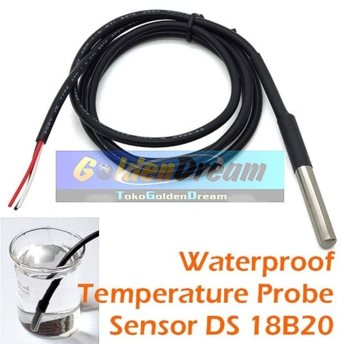 Jual Sensor Waterproof Temperature Probe DS18B20 Stainless Steel ...