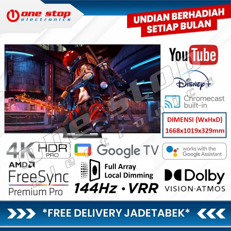 Jual TCL 75C745 / C745 QLED 4K UHD Smart Google TV w/ 144Hz VRR 75 Inch | Shopee Indonesia