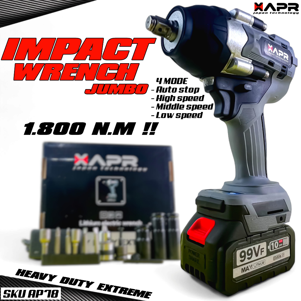 Jual Impact wrench APR JUMBO 99V 88V ap78 ap33 ap84 ap127 promax 1850nm ...