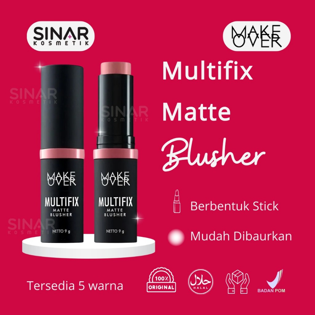 Jual Make Over Multifix Matte Blusher | Shopee Indonesia