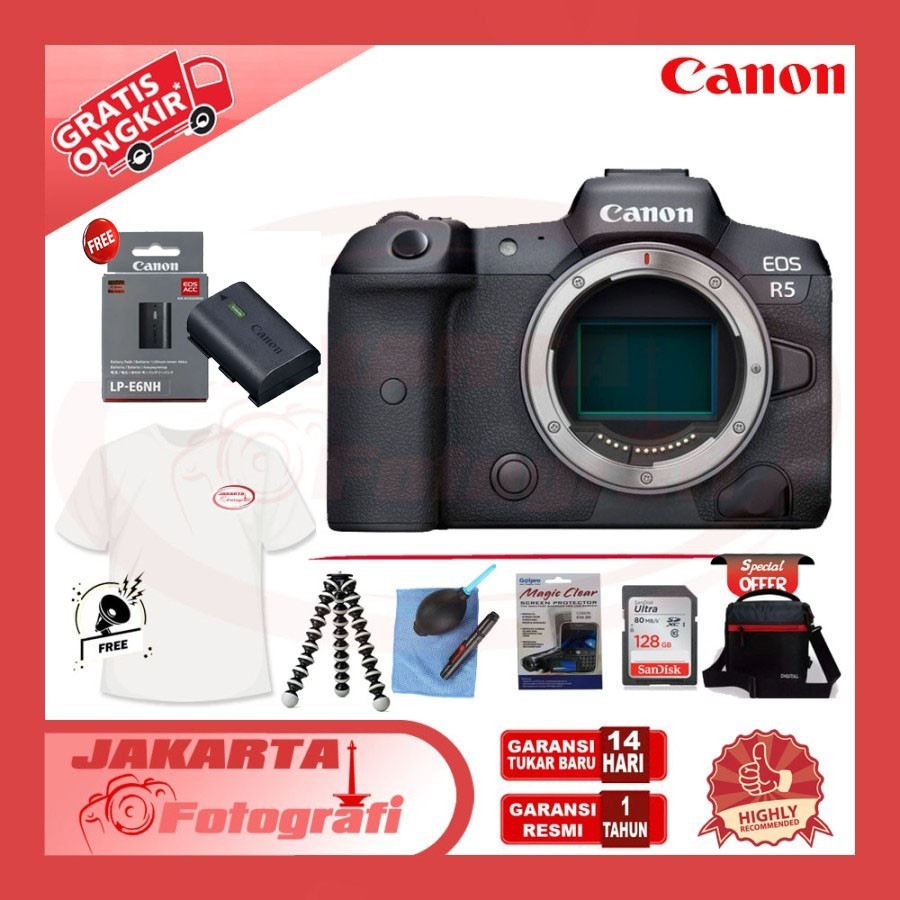 Jual Canon EOS R5 BODY ONLY Mirrorless Camera - R5 BODY ONLY Paket ...
