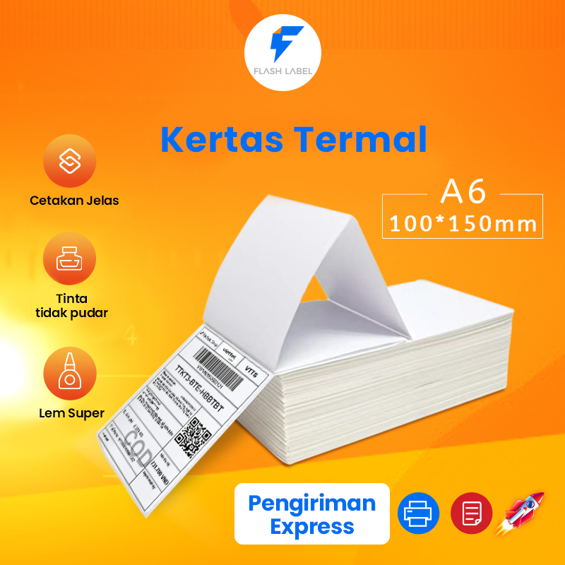 Jual Kertas Cetak Termal SharpFox A6 100*150Mm 500 Lembar/Set untuk ...
