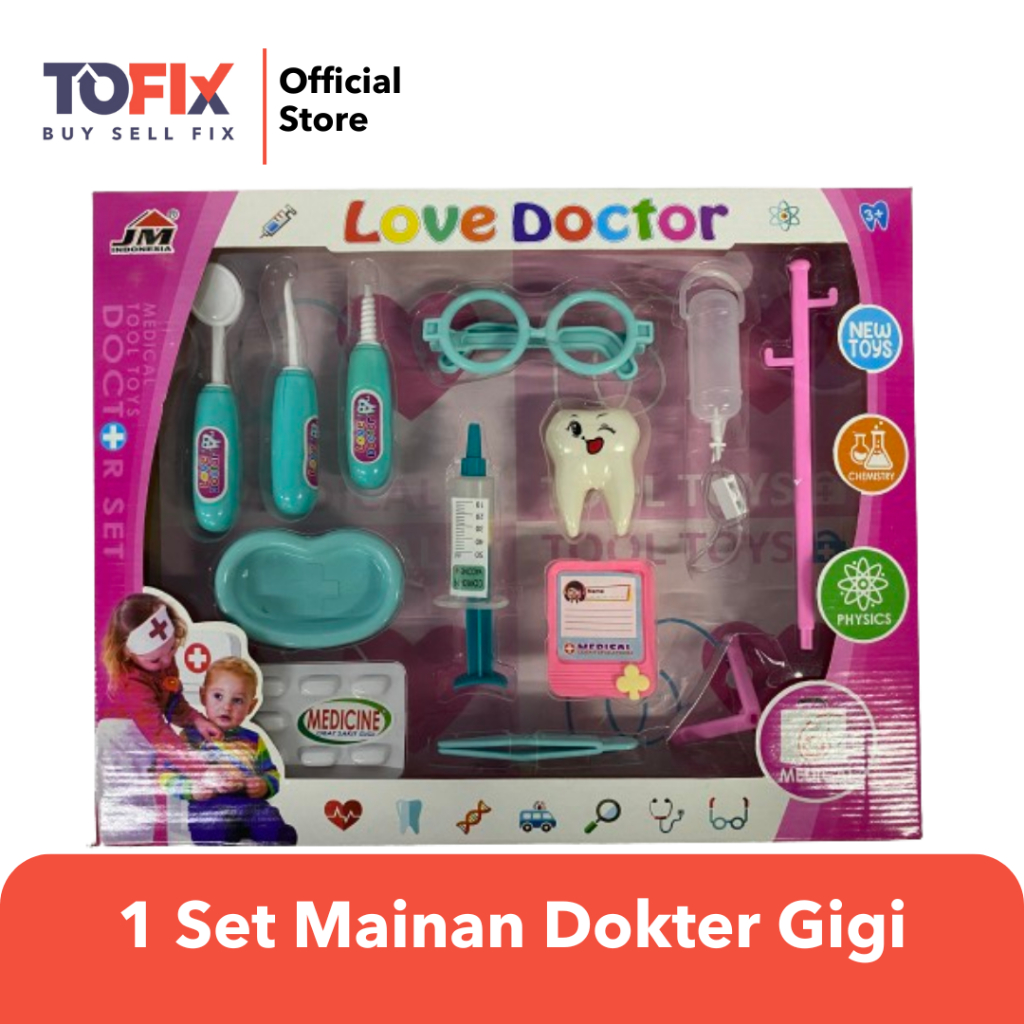 Jual Mainan Anak Dokter Kecil 1 Set Alat Dokter Gigi | Shopee Indonesia