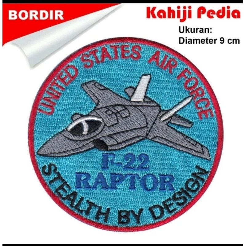 Jual Patch logo bordir F-22 Raptor | Shopee Indonesia
