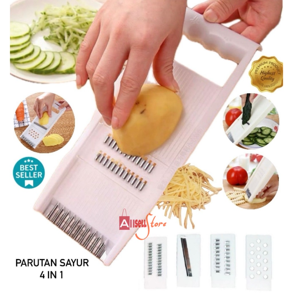 Jual (BISA COD) PROMO Parutan 4 in 1 Multifungsi Alat Pemotong Pengiris ...