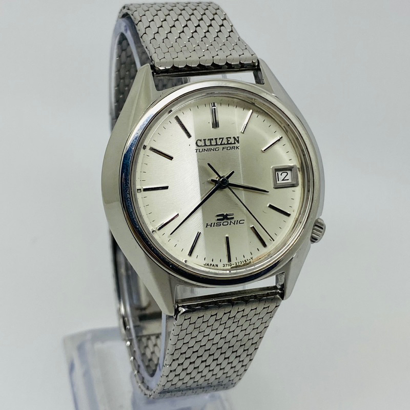Jual Citizen Hisonic 3711-373138Y Tuning Fork White Dial | Shopee Indonesia
