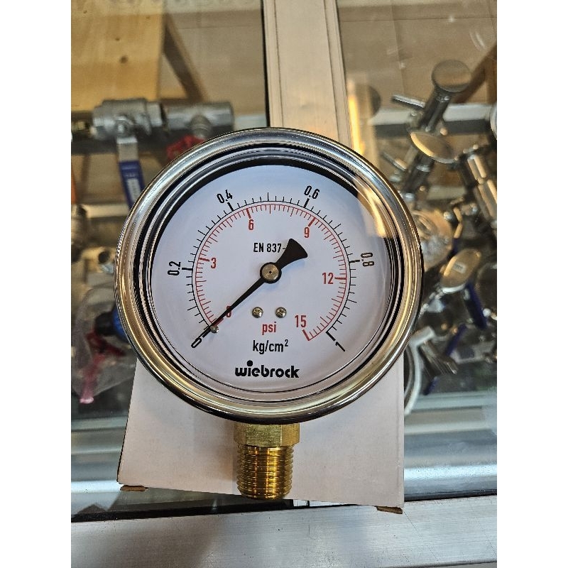 Jual Manometer / Pressure Gauge Raket Stainless 4" inch 1 Bar / Kg 15 ...