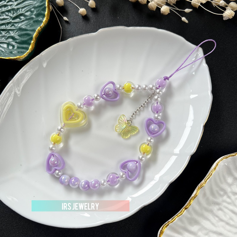 Jual Phone Strap Beads Ungu Series/ Tali Lanyard Handphone Manik Pita ...