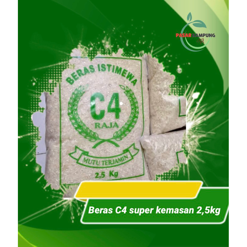 Jual Beras C4 super kemasan 2,5kg beras kualitas bagus tdk pecah2 dan ...