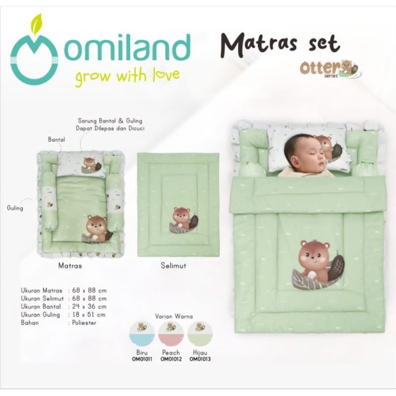 Jual Omiland Matras Bayi Set Bantal dan Selimut OTTER Series OWM3141 ...