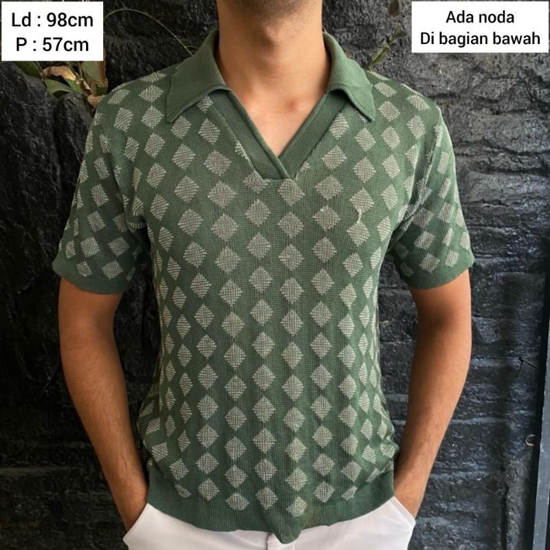 Jual SWEATER RAJUT KNITWEAR LENGAN PENDEK PRIA | Shopee Indonesia