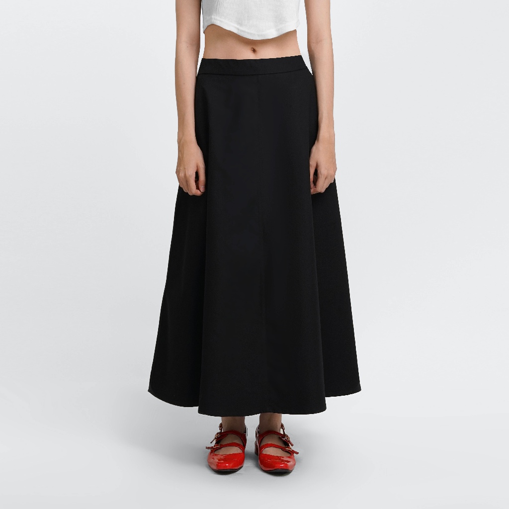 Jual NOALA - Flared Midi Skirt | Rok Panjang Lebar Wanita | Shopee ...