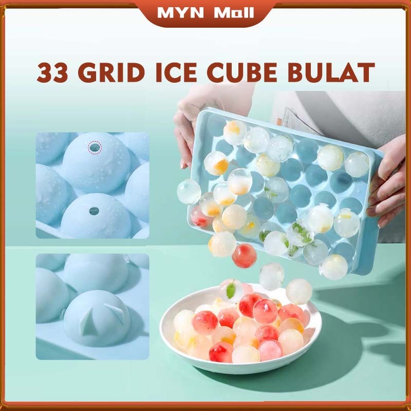 Jual 33 Round Cetakan ES Batu Bulat Serbaguna Ice Cube Tray Cetakan Es ...