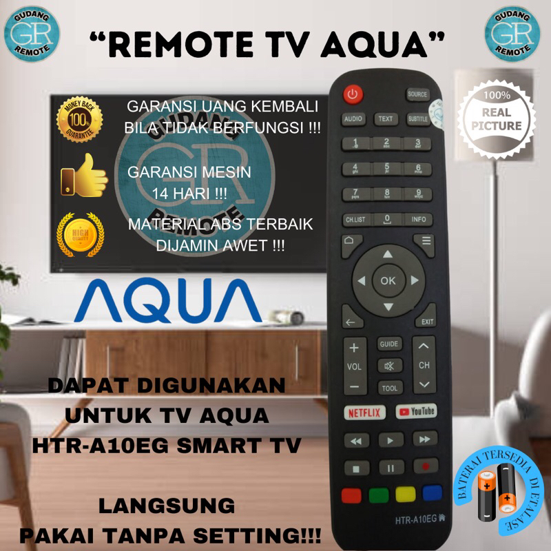 Jual Remote TV Aqua HTR-A10EGSmart Tv | Shopee Indonesia