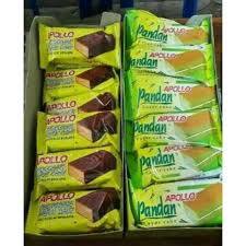 Jual Apollo Bolu Pandan Cokelat Malaysia 18gr x 24 pcs | Shopee Indonesia