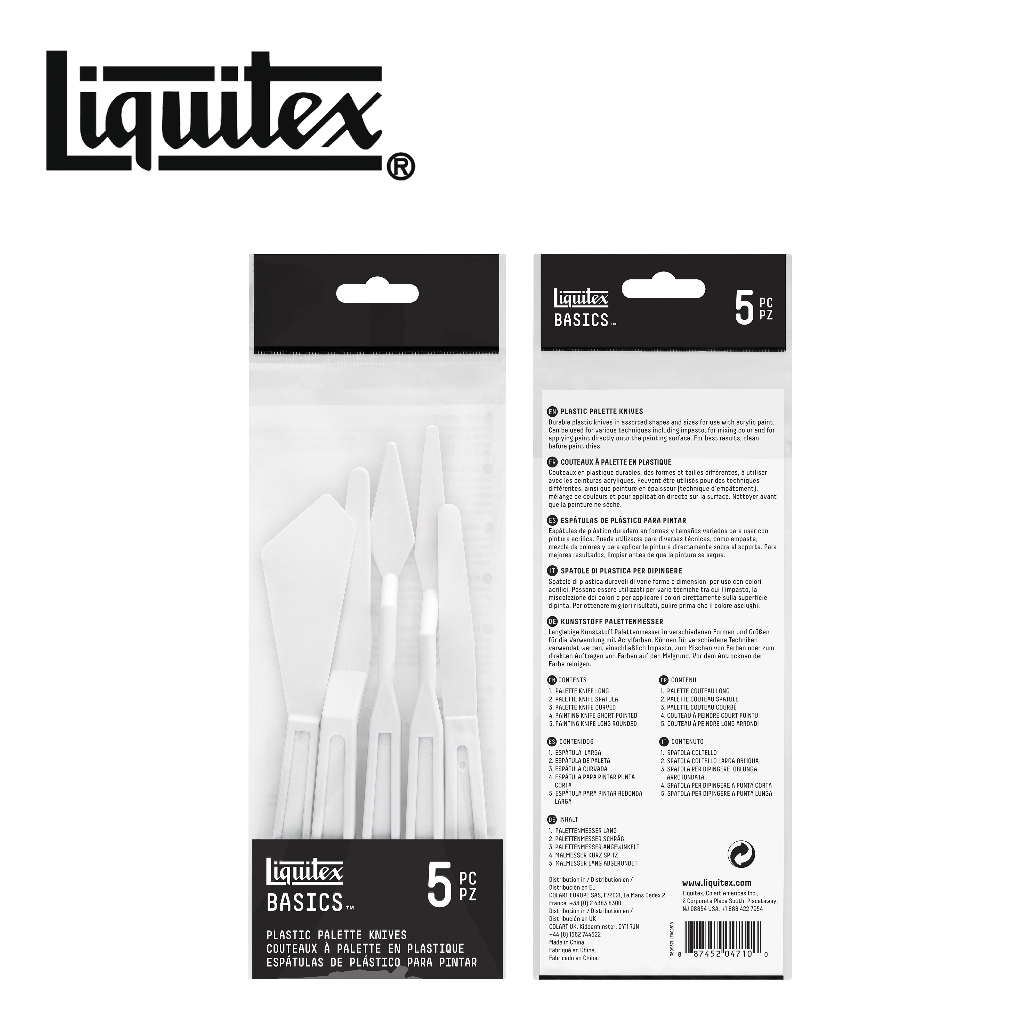 Jual Liquitex Basics Plastic Palette Knife Set Spatula Lukis | Shopee ...