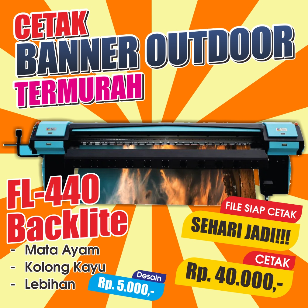 Jual Cetak Banner Digital Print Outdoor / Print Spanduk Custom Murah Baliho Frontlite Backdrop ...