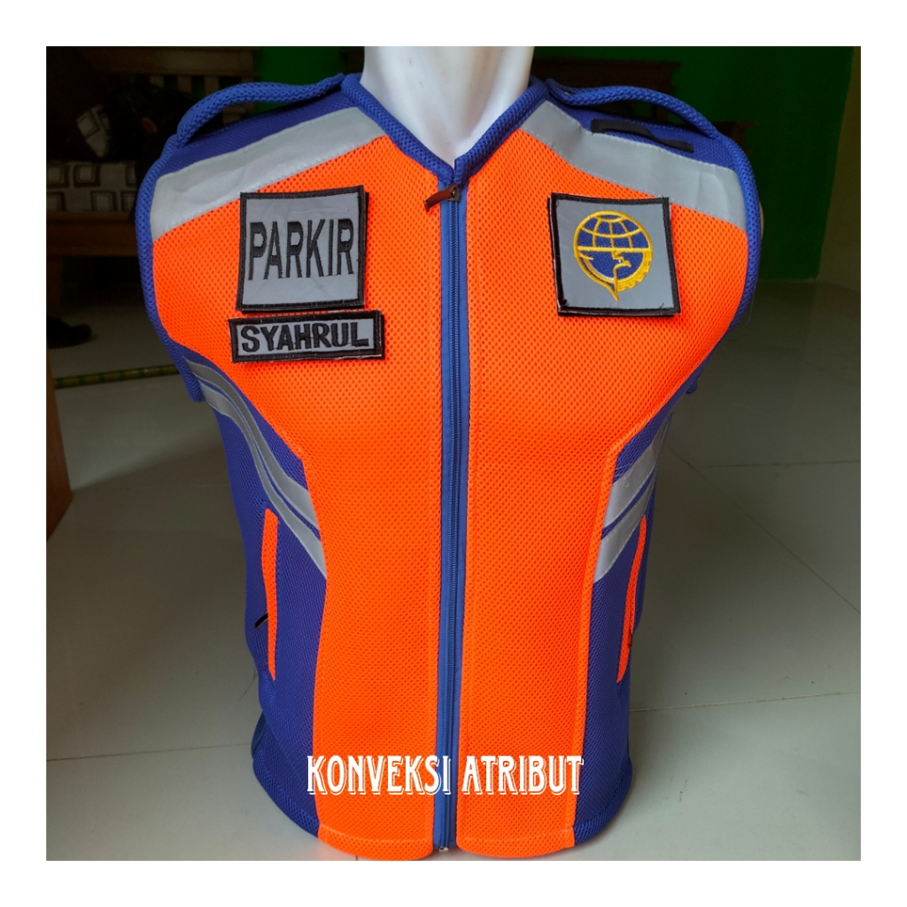 Jual rompi tukang parkir bahan tebal lengkap nama | Shopee Indonesia