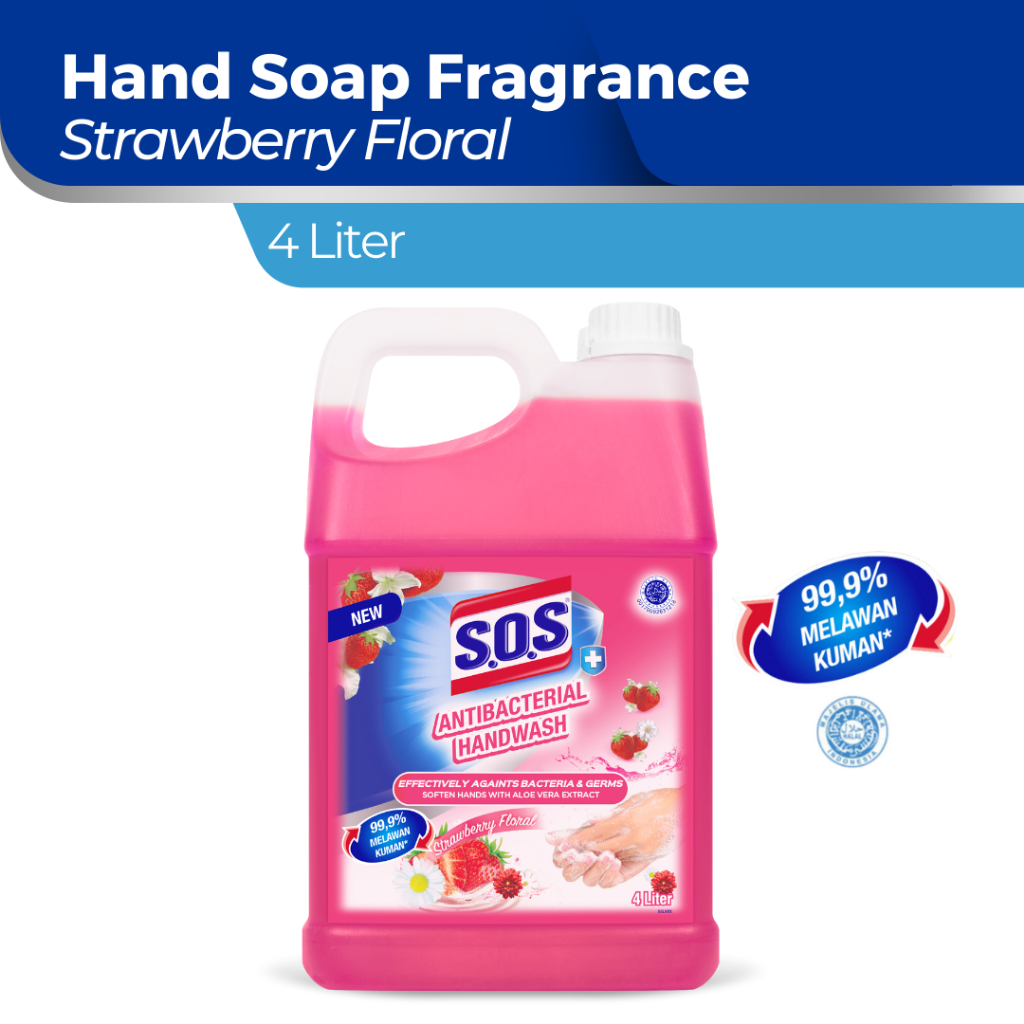 Jual SOS Hand Soap Fragrance Anti Bacterial 4L | Shopee Indonesia