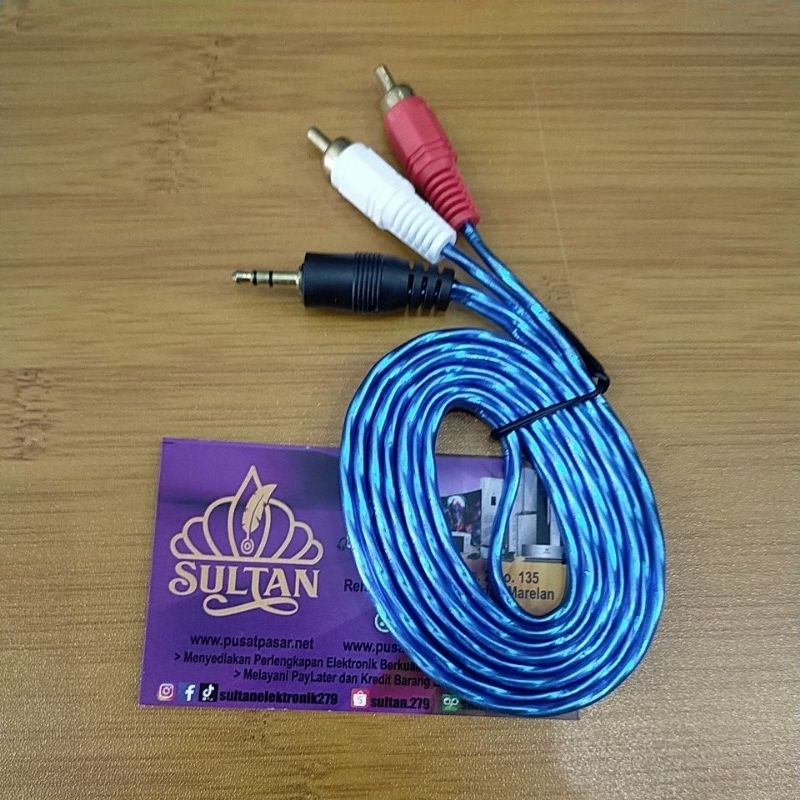 Jual Jack Audio 2-1 ukuran 1 meter (T) | Shopee Indonesia