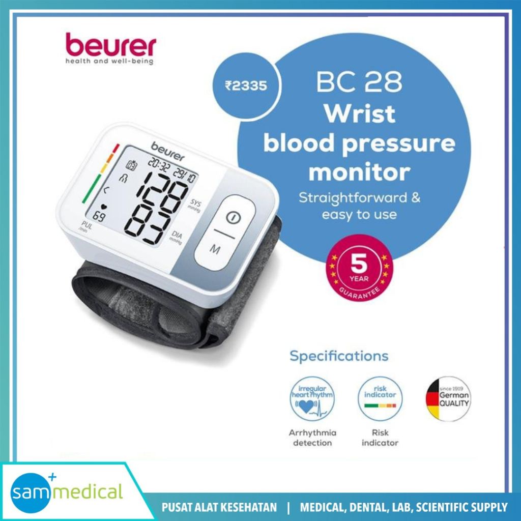Jual Beurer Tensimeter Digital Wrist BC 28 / Tensi meter pergelangan tangan BC28 / wrist / alat ...